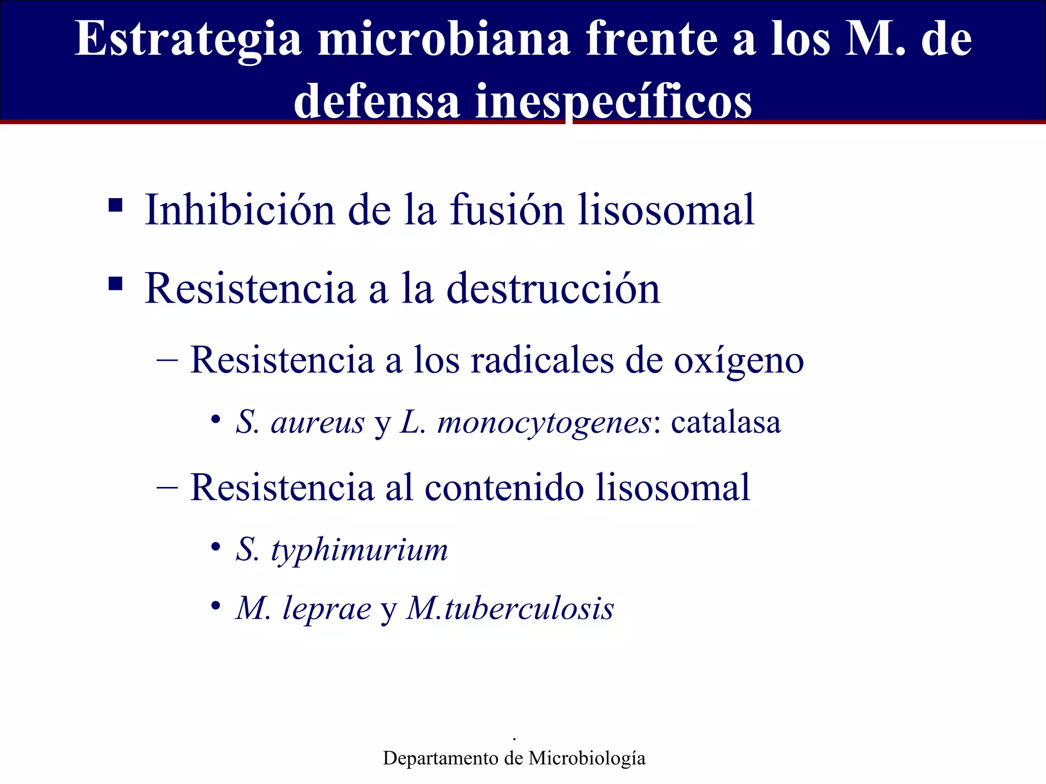 Diapositivas Tema 09. Respuesta Inmune A La Infeccion | PPT
