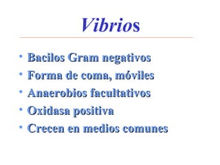 Diapositivas Tema 15 Familia Vibrionaceae. Familia Spirillaceae | PPT