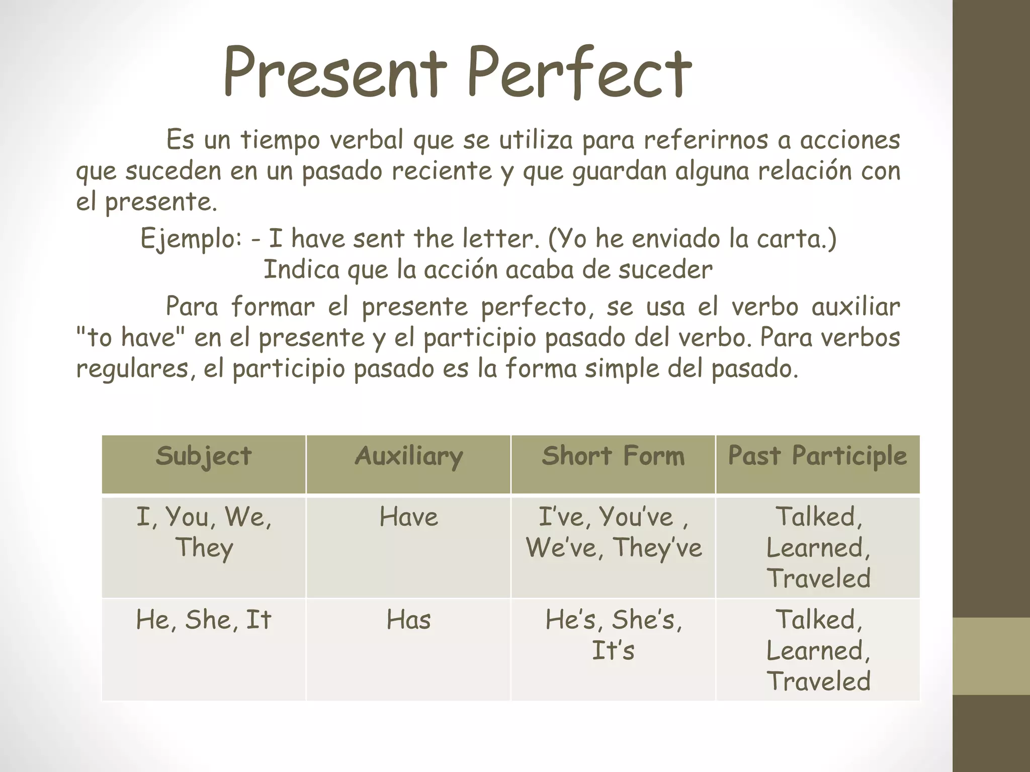 Diapositivas tiempos perfectos-pedrolegones | PPT