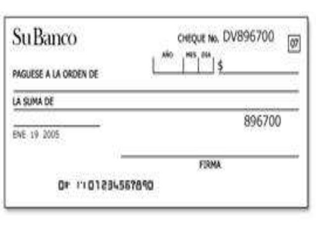Modelo De Cheque
