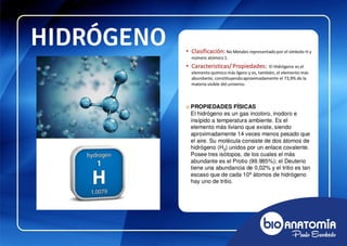 Bioelementos y biomoléculas inorgánicas | PPT
