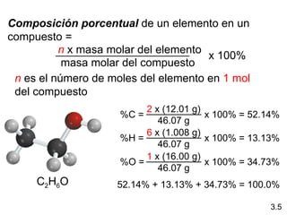 Diapositivas c03 relaciones_de_masa_en_las_reacciones_quimicas | PPT