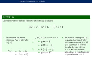 Valores extremos de una función | PDF