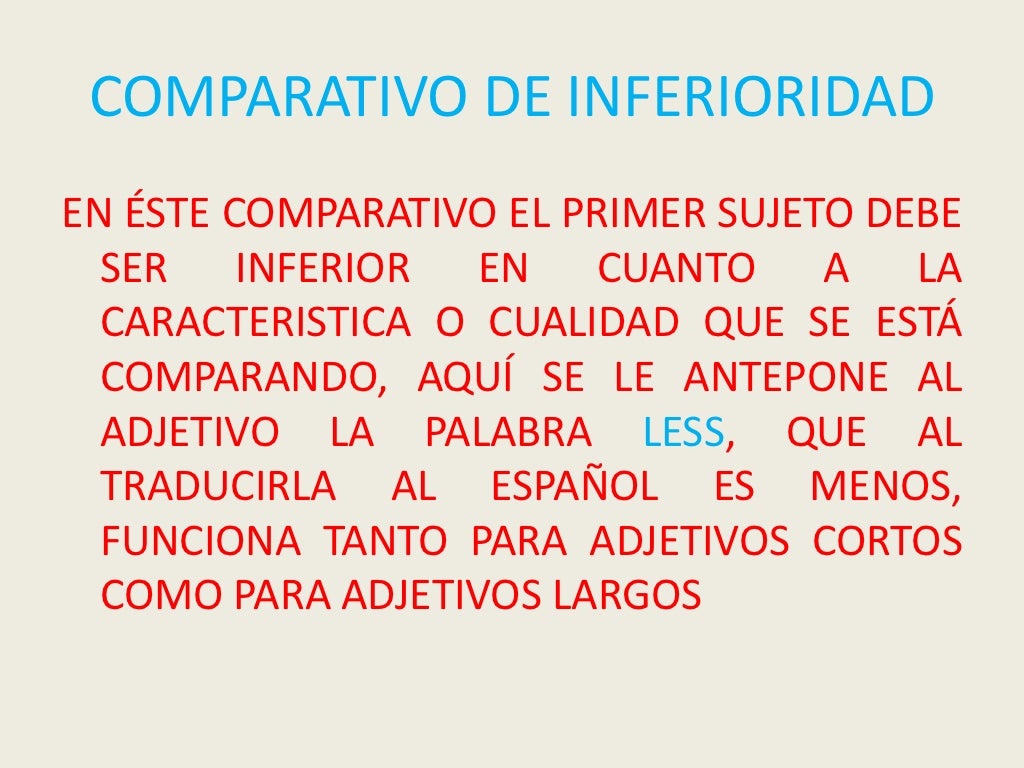 COMPARACIONES