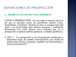 ETAPAS DE LA PROSPECCION GEOLOGICA MINERA | PPTX