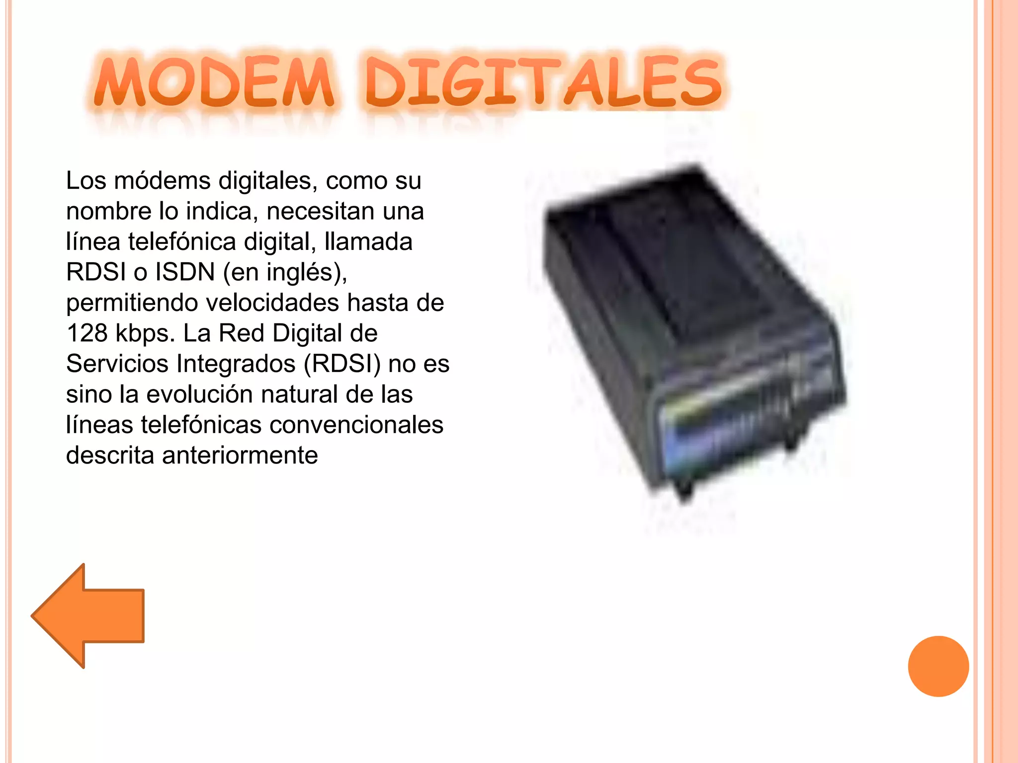 Diapositivas de modem | PPTX | Computer Peripherals | Computing
