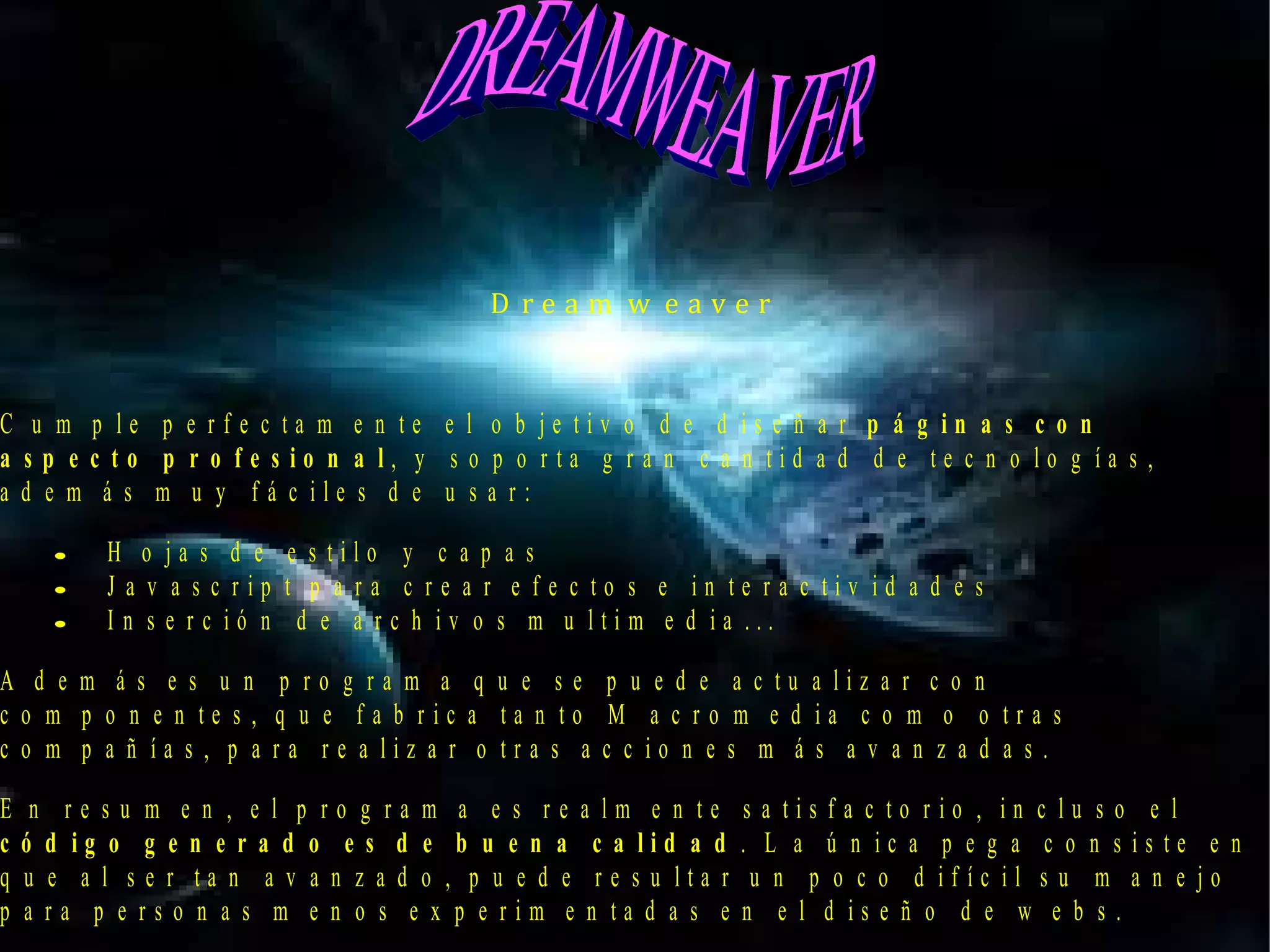 Diapositivas dreamweaver | ODP