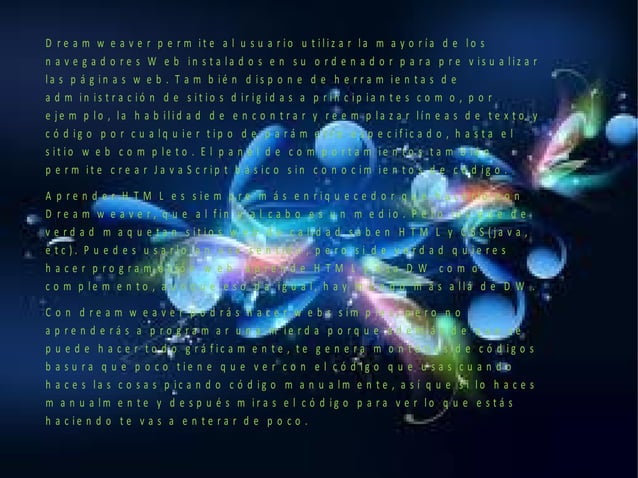 Diapositivas dreamweaver | ODP