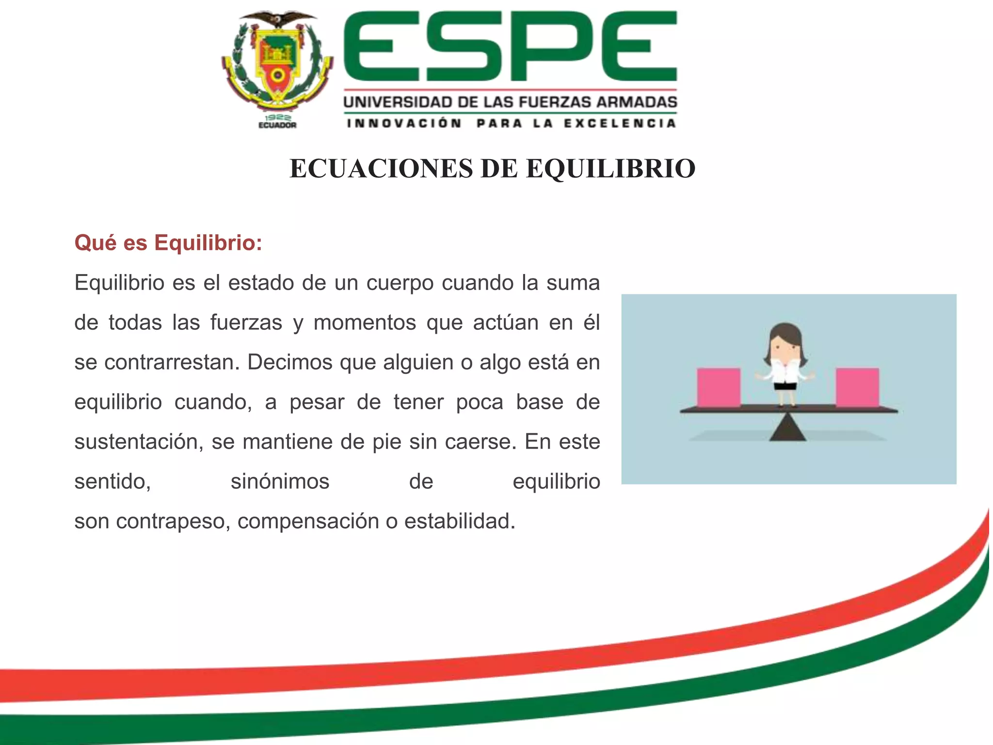 Diapositivas ecuacion de equilibrio | PPTX