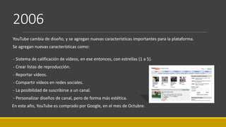 Diapositivas evolucion del youtube | PPTX