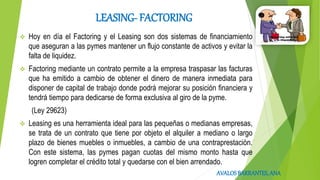 Diapositivas factoring leasing (finalizado) | PPTX