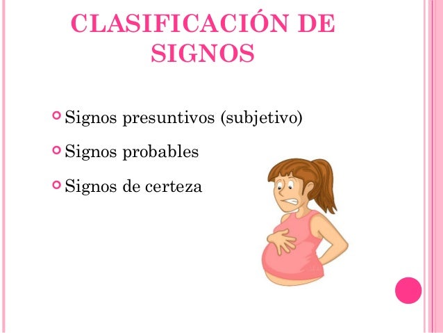 Diapositiva signos de embarazo