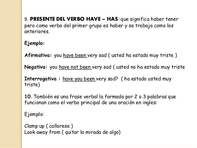 Have You Que Significa En Ingles