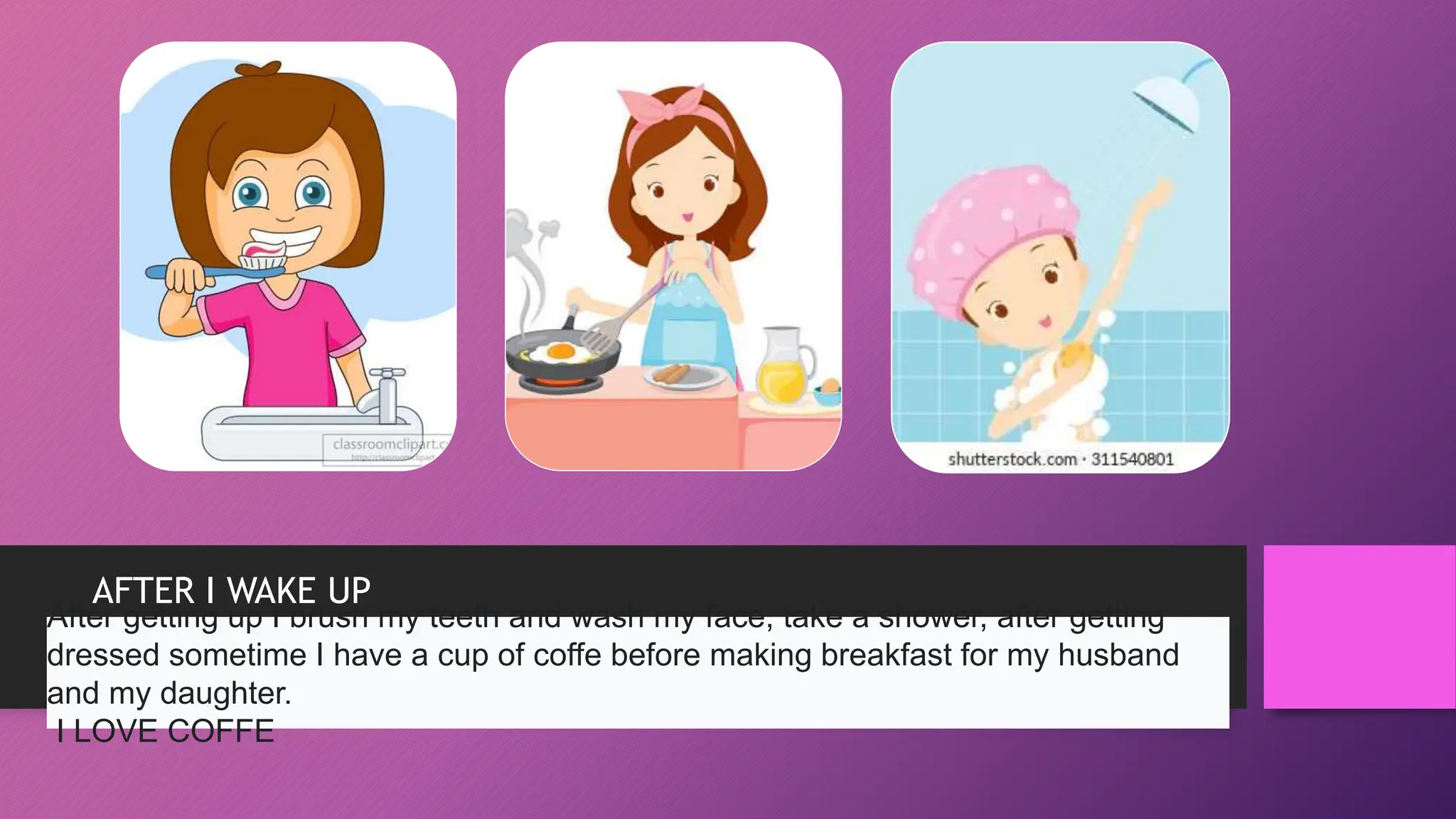 PRESENTACION DE RUTINA DIARIA EN INGLES .pptx