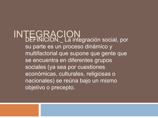 Concepto de integración | PPTX