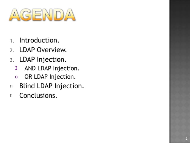 LDAP Injection & Blind LDAP Injection | PPT LDAP Injection & Blind LDAP Injection | PPT