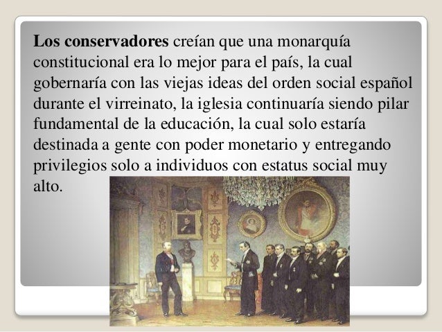 Diapositivas liberales y conservadores