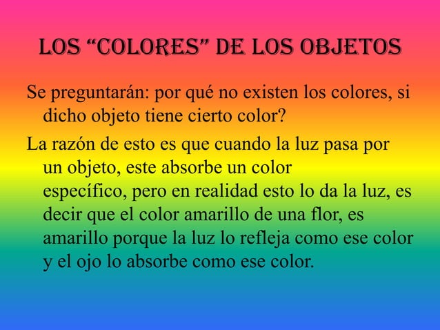 Diapositivas los colores exposición en niños de primaria. | PPT