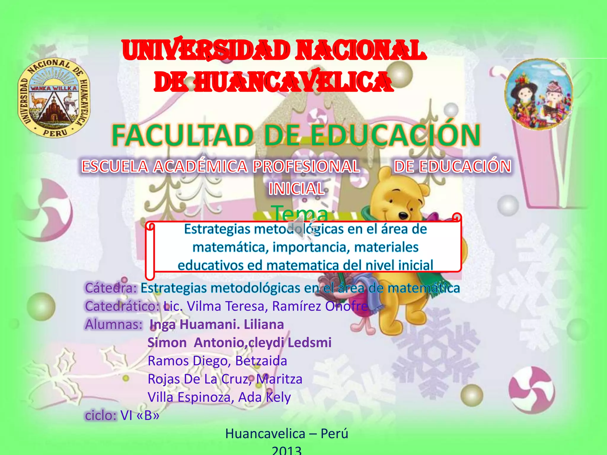 Estrategias metodologicas en el area matematica en el nivel inicial y ...