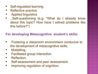 Diapositivas metacognition1 | PPT