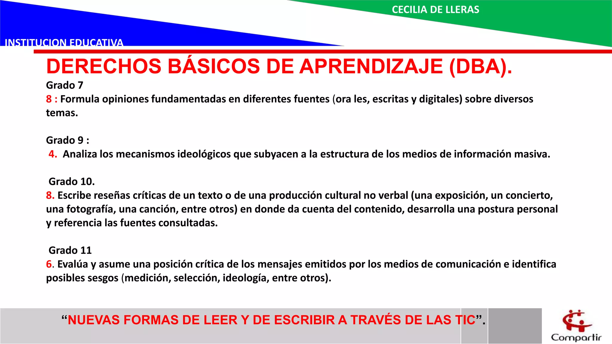 Diapositivas nuevas formas de leer y escribir | PPTX | Education