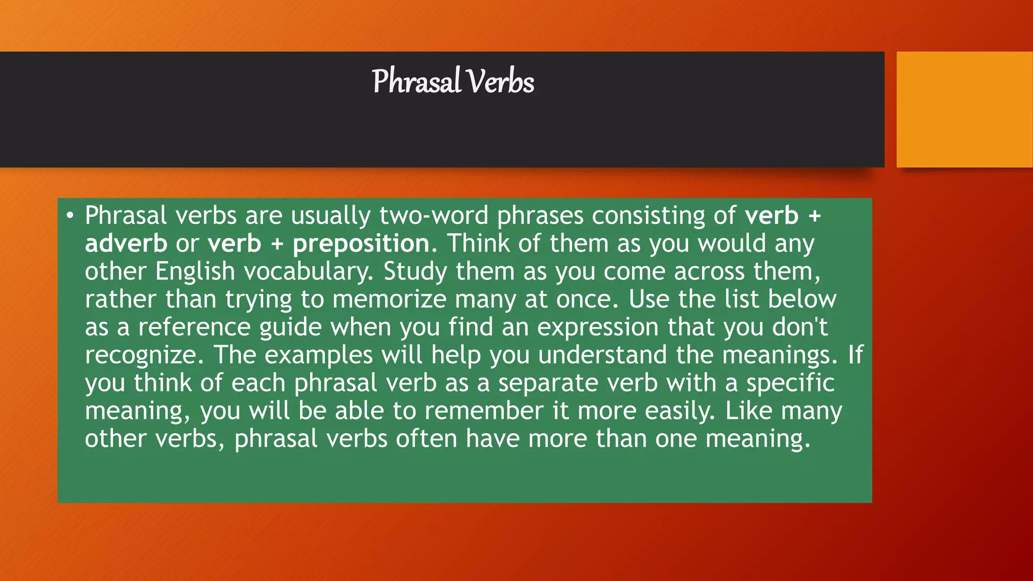 phrasal verbs | PPT