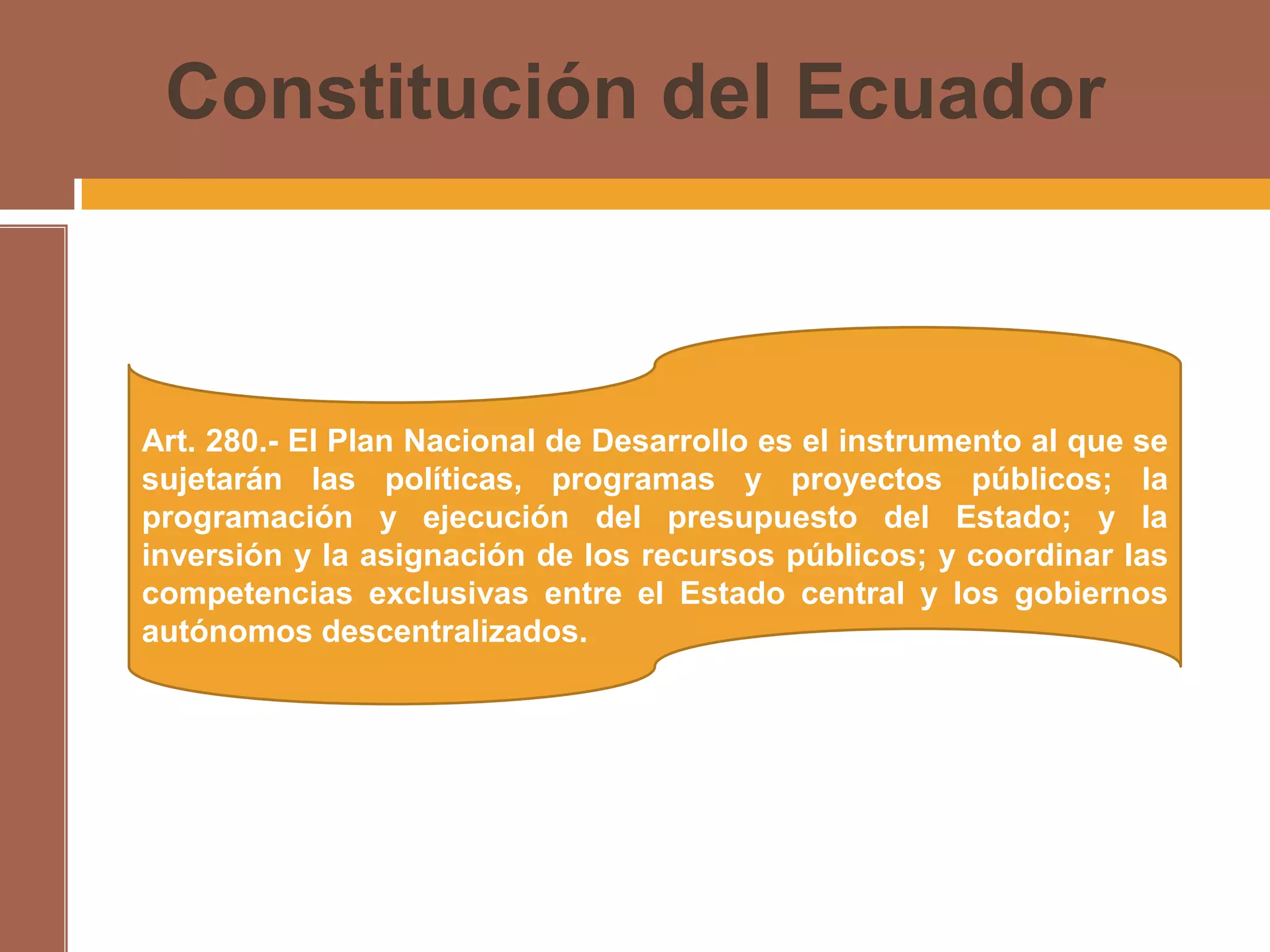 Diapositivas plan nacional para el buen vivir | PPT