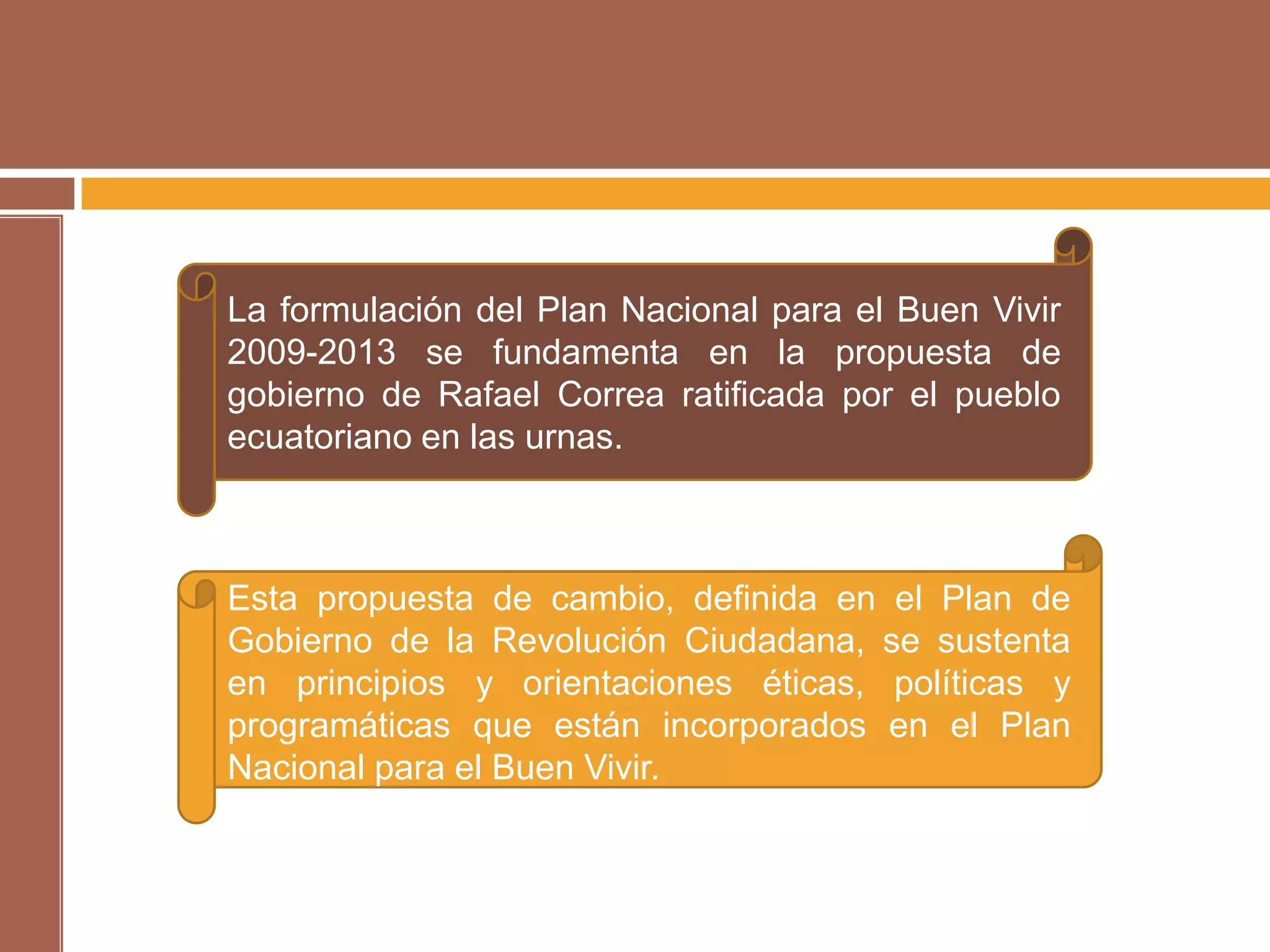 Diapositivas plan nacional para el buen vivir | PPT