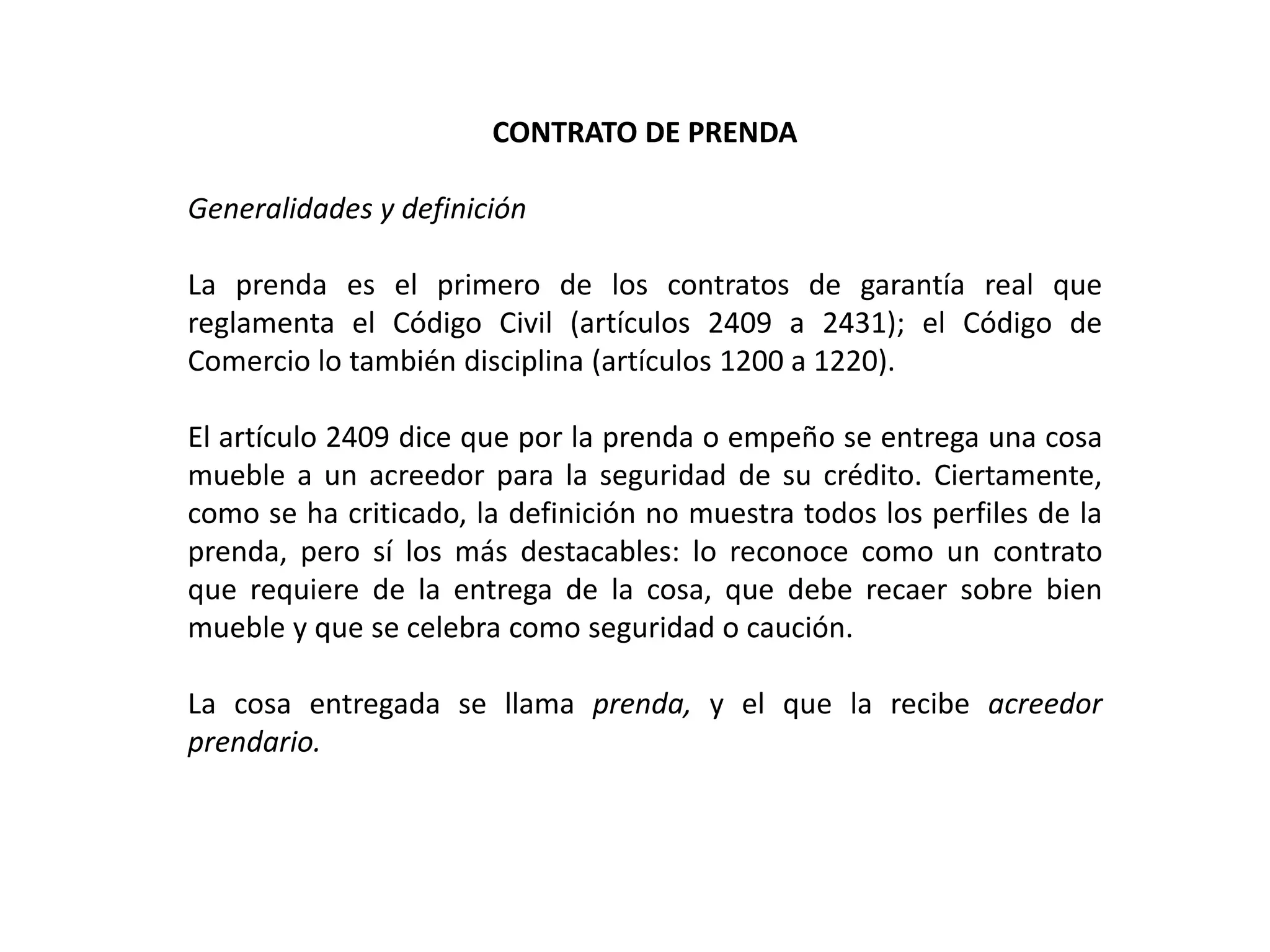 Contrato de prenda | PPTX