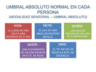 Umbrales Sensoriales | PPTX