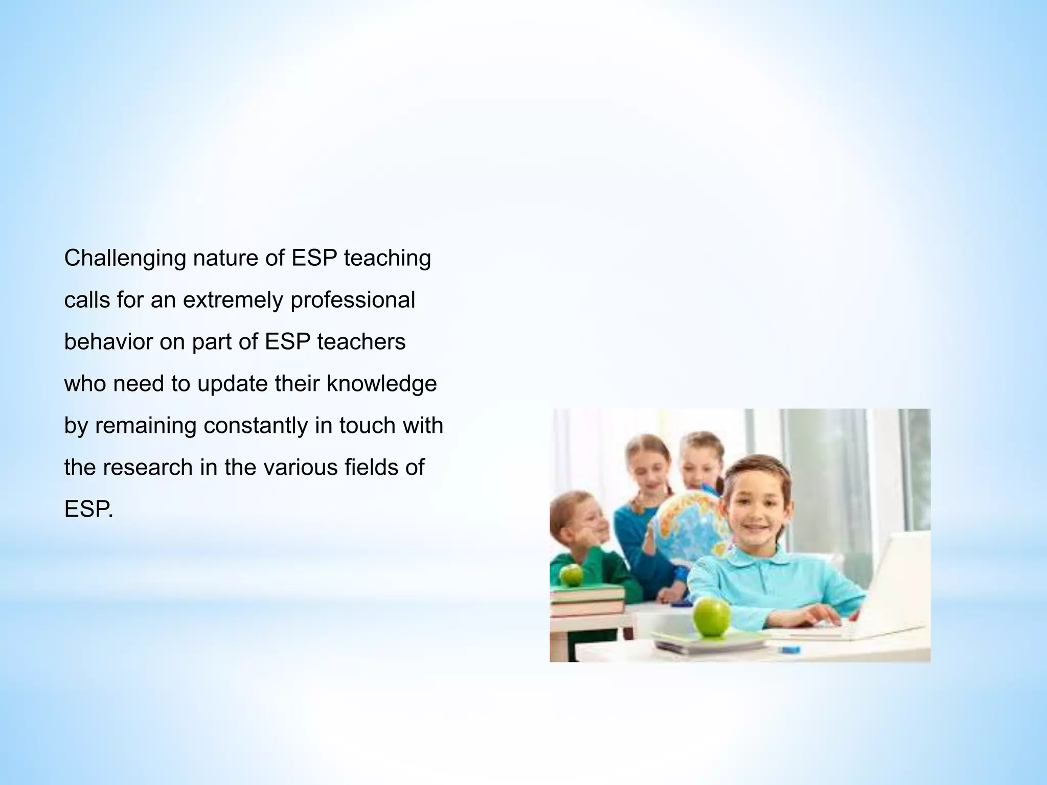 Diapositivas role of esp teacher | PPTX