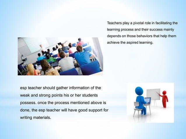 Diapositivas role of esp teacher | PPT