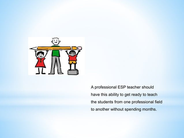 Diapositivas role of esp teacher | PPT