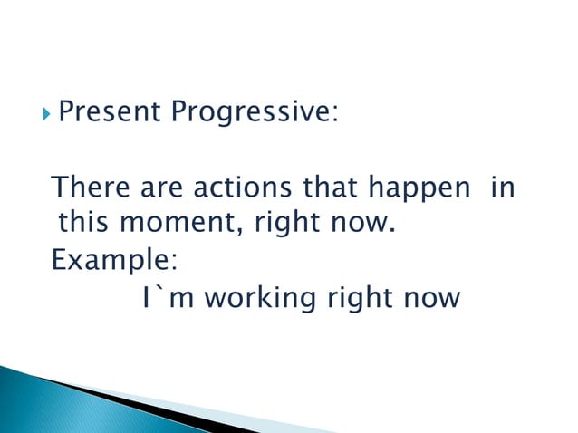 Present progressive | PPTX