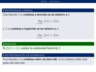 Continuidad. Límites al infinito | PDF