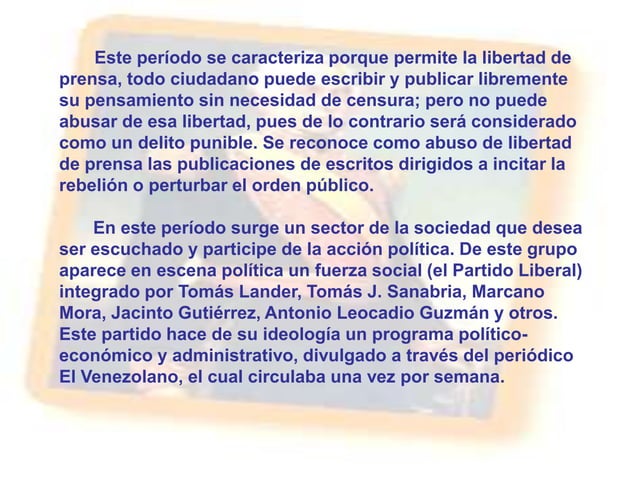 Diapositivas sobre contenido de Historia de Venezuela | PPT