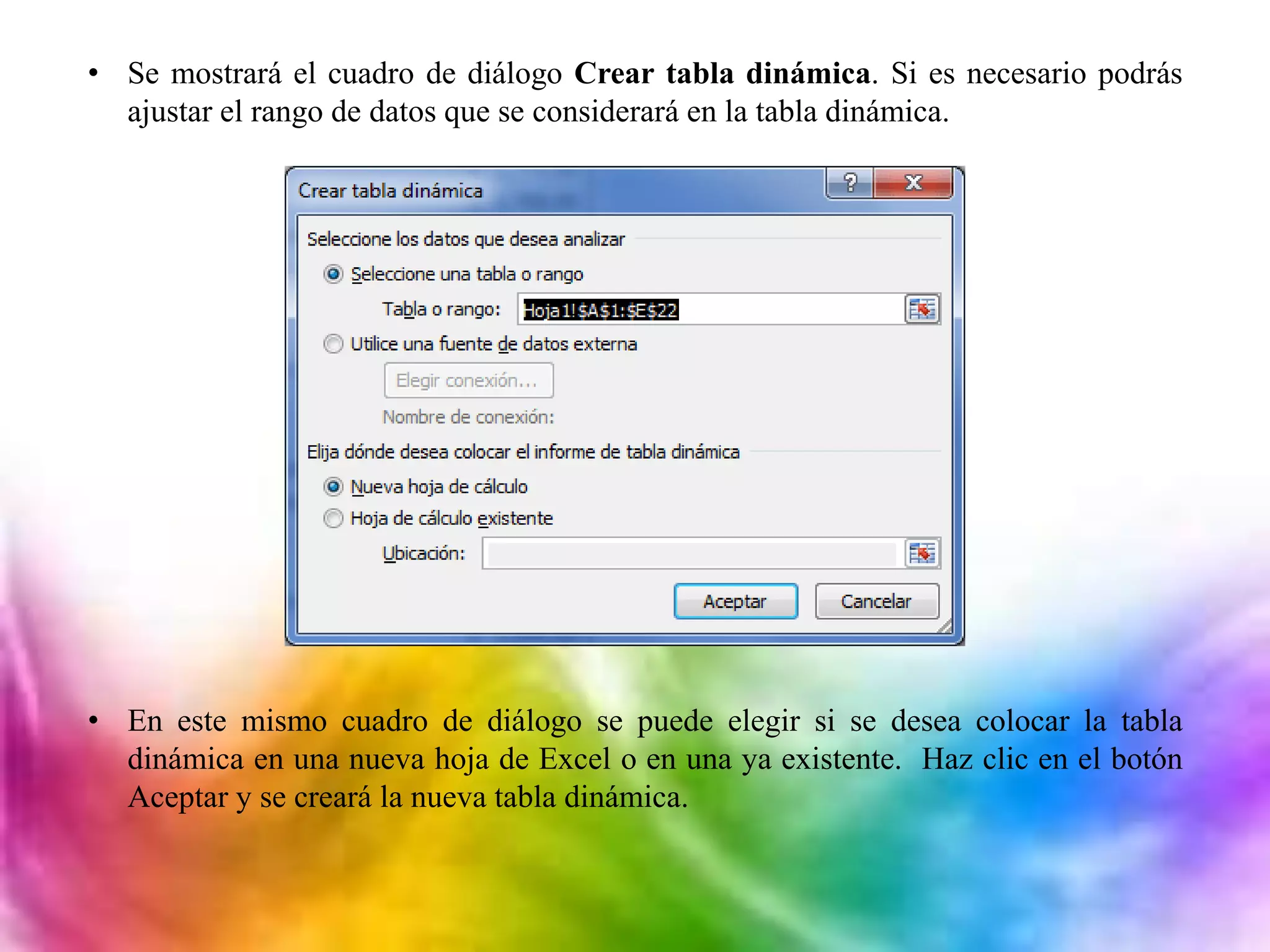 Tablas Dinámicas y Gráficos en Excel | PPTX