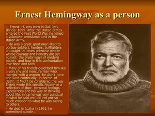 The End Of Something By Ernest Hemingway, by Aura Herrera and Yolanda ...