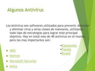 VIRUS Y ANTIVIRUS INFORMATICOS | PPTX