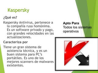 VIRUS Y ANTIVIRUS INFORMATICOS | PPTX