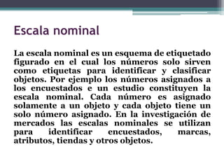 Medición y escalamiento | PPTX