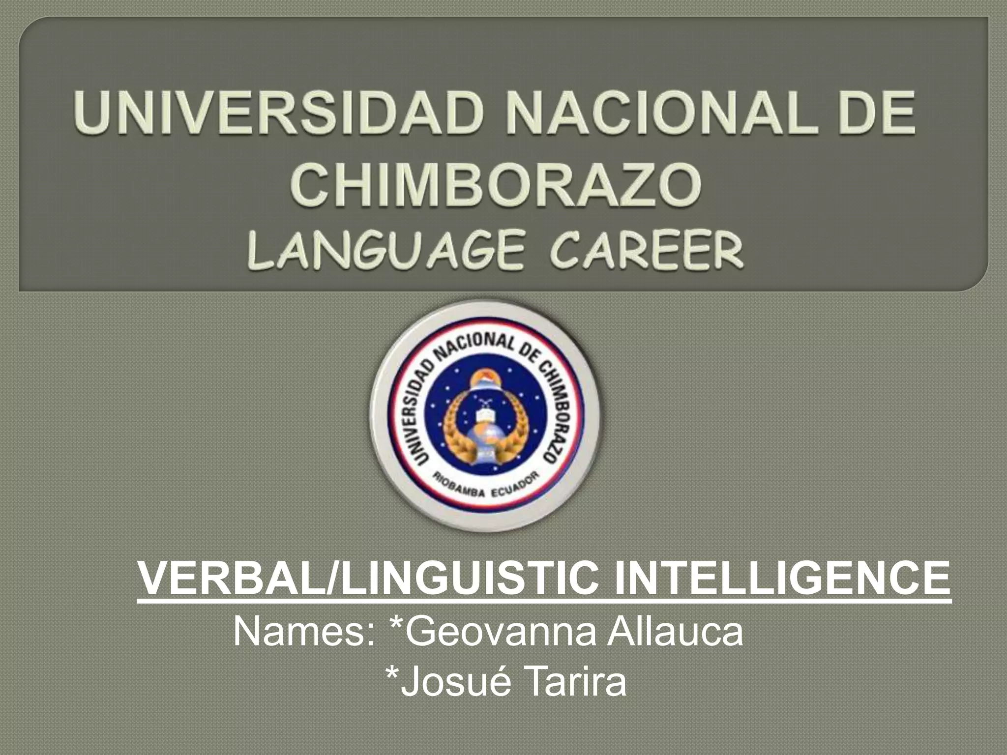 Verbal linguistic intelligence | PPTX