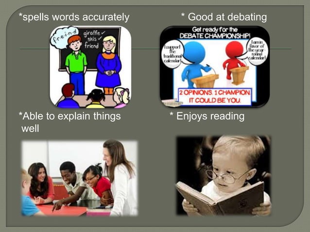 Verbal linguistic intelligence | PPTX | Education