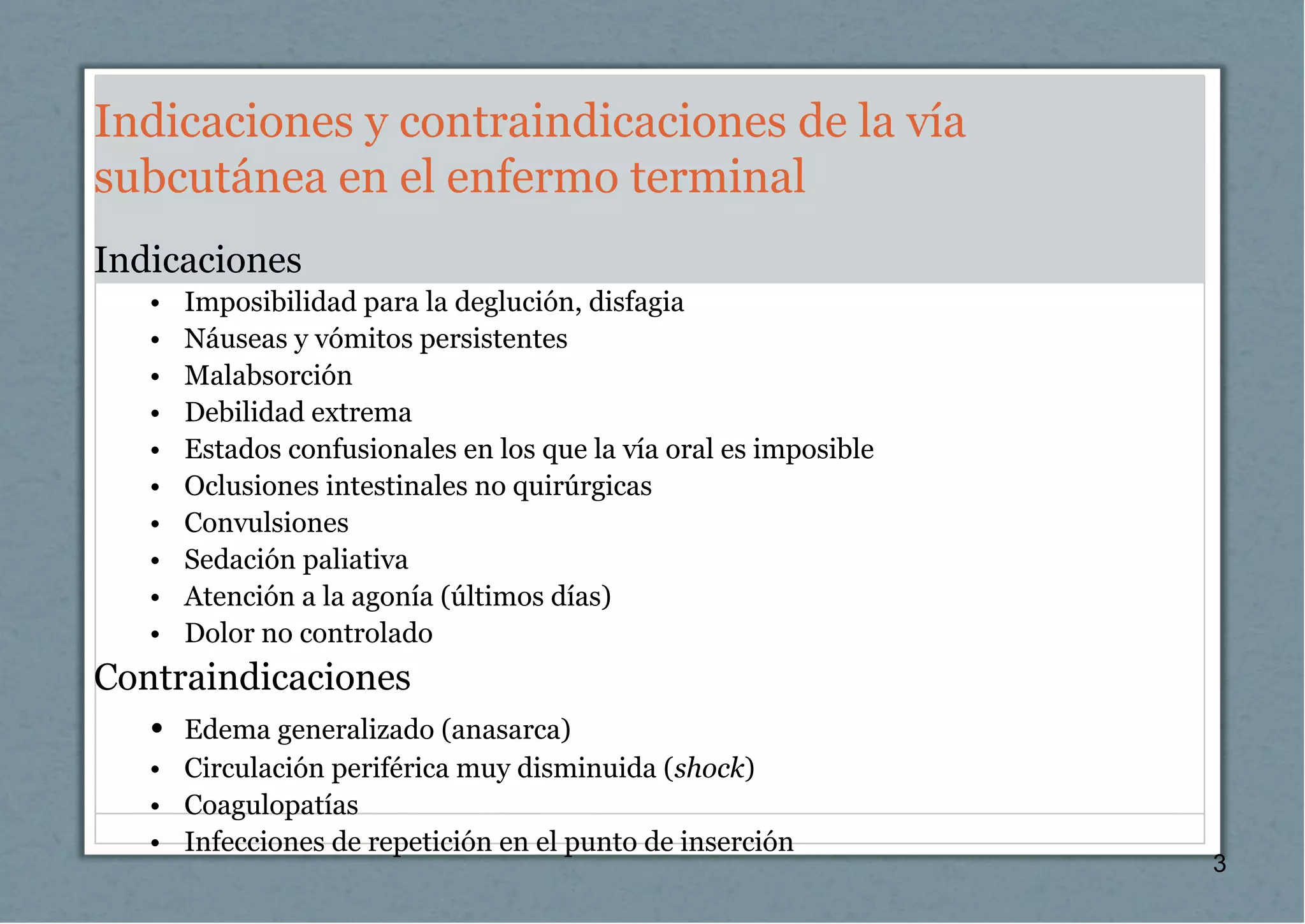 via subcutanea uso en Atención Primaria | PPT