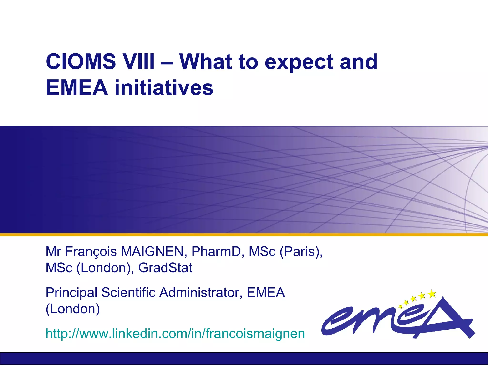 Presentation CIOMS VIII | PPT