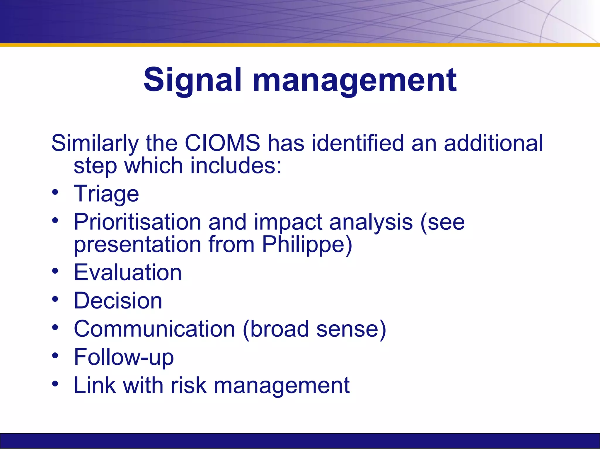 Presentation CIOMS VIII | PPT