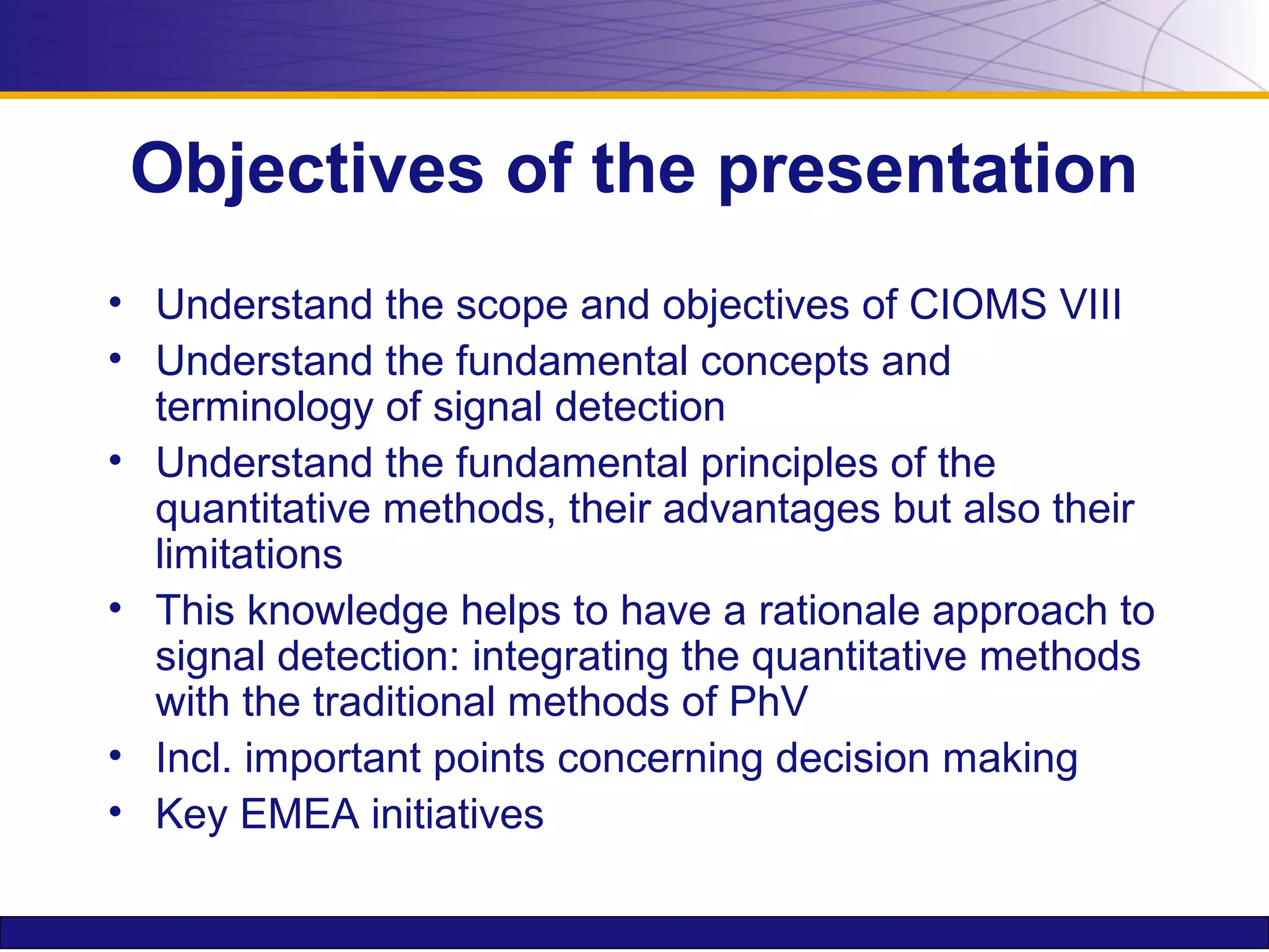 Presentation CIOMS VIII | PPT