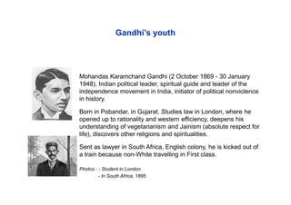 History and actors of nonviolence. — 02. Gandhi | PPT