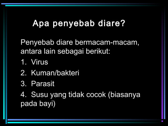 Diare mencret | PPT