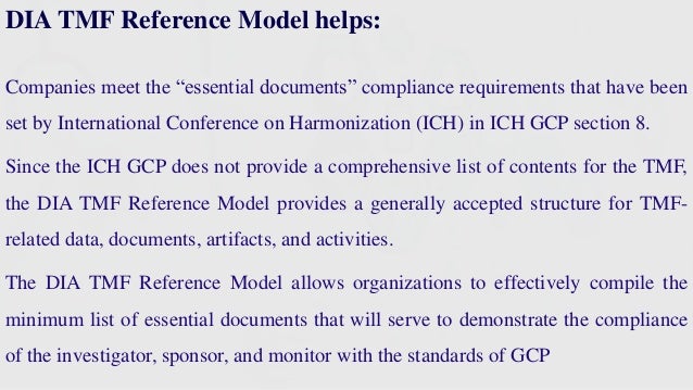 DIA Reference Model a Guidance for Good Document Management and eTMF